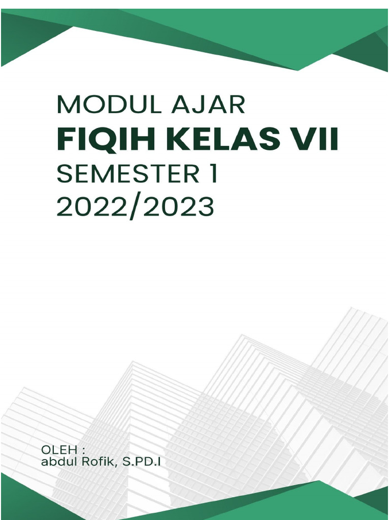 Modul Ajar Fikih Kumer.2022-2023 | PDF