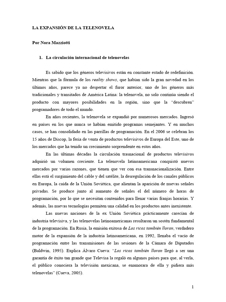 nora mazziotti | PDF | America latina | Televisión