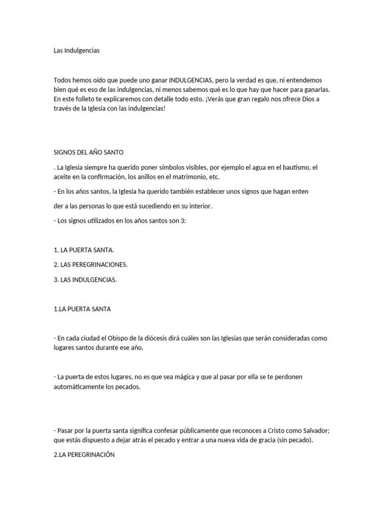 Guía sobre Indulgencias y Años Santos | PDF | Indulgencia | Estaciones ...