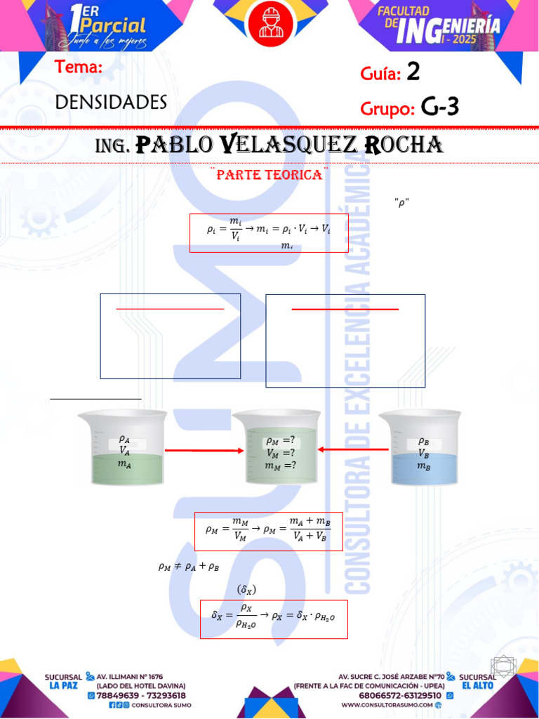 Guia 2 - Densidades | PDF | Densidad | Volumen
