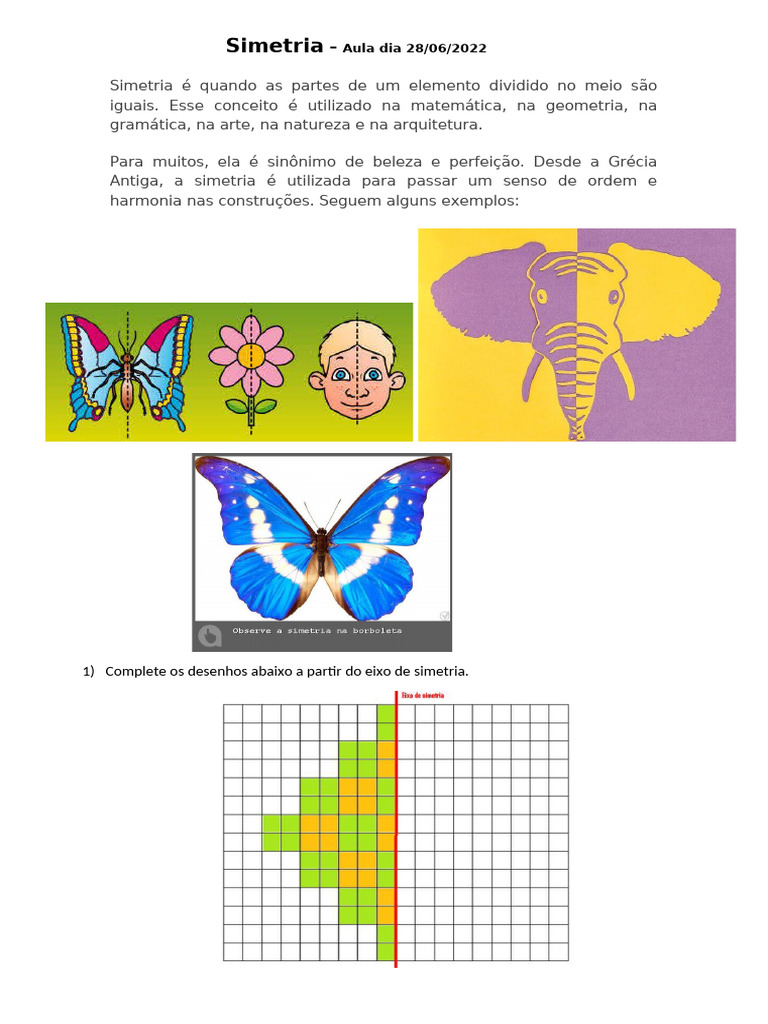 Atividade Simetria | PDF