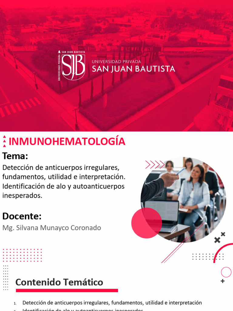 Clase 5 Inmunohematología | PDF | Anticuerpo | Tipo de sangre