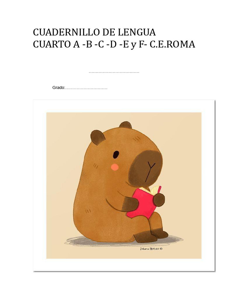 CUADERNILLO LENGUA CUARTO GRADO 2025 Ale Sonia | PDF