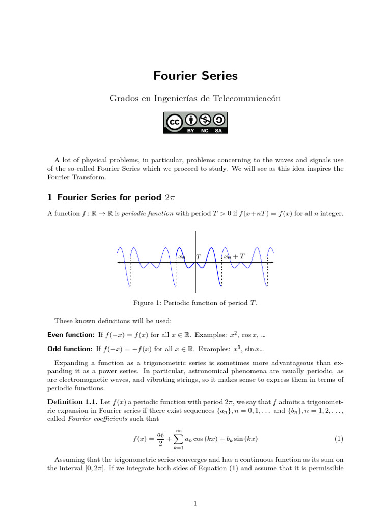S-Fourier | PDF | Fourier Series | Trigonometric Functions