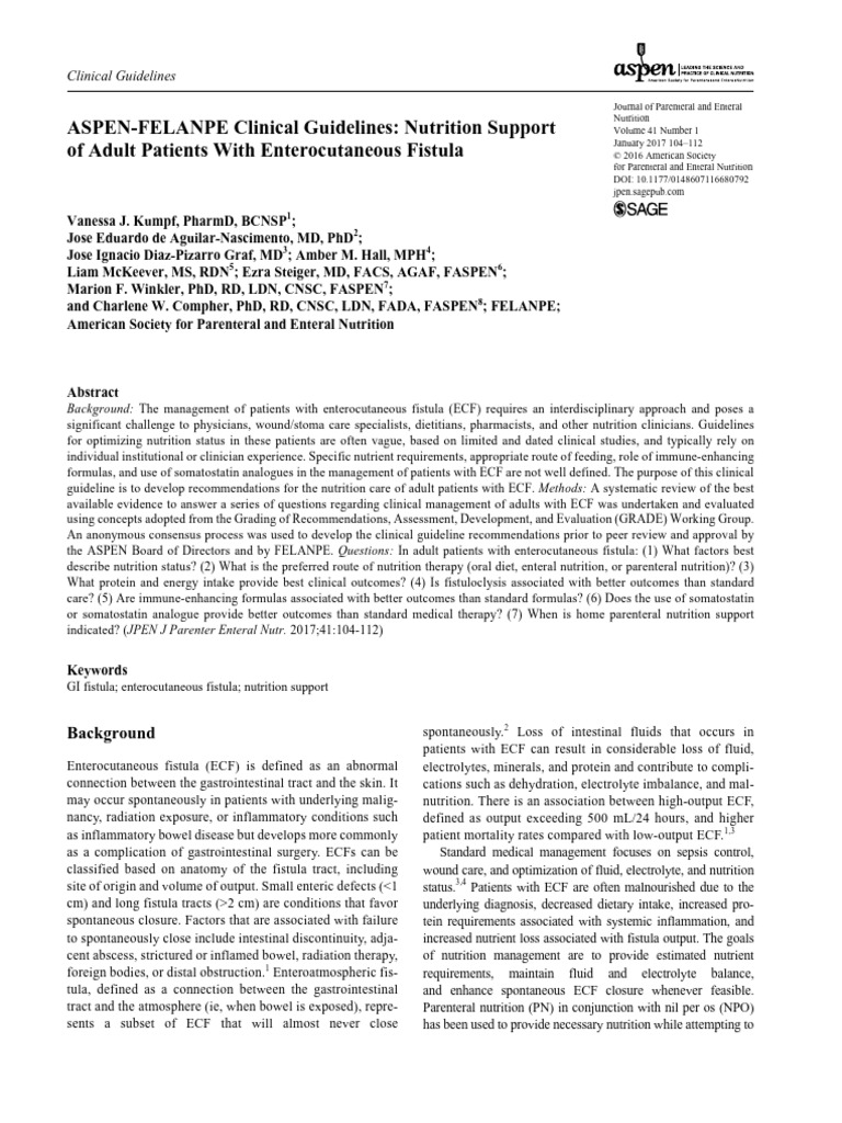 J Parenter Enteral Nutr - 2016 - Kumpf - ASPENE28090FELANPE Clinical ...