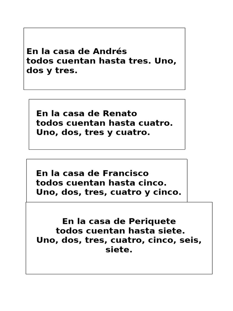 Rimas numéricas para niños | PDF