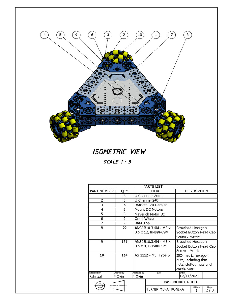 Base Mobile Robot-Part List | PDF