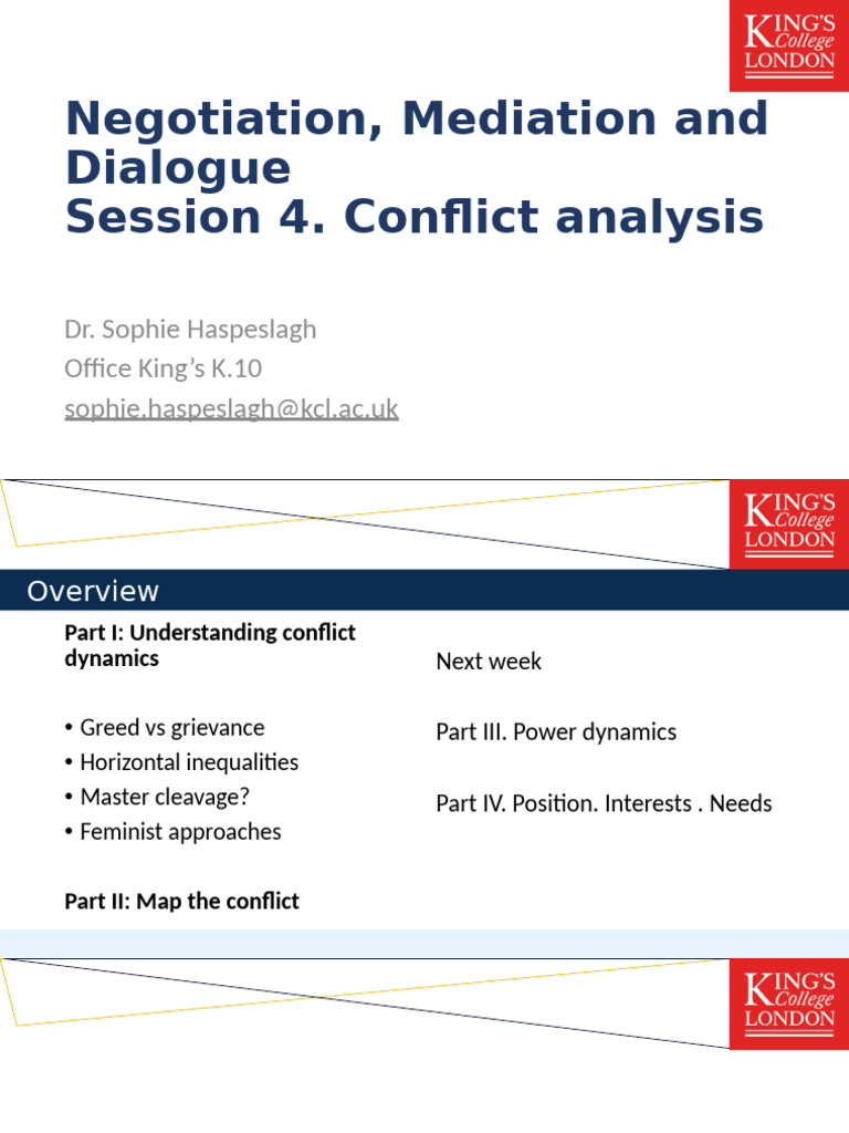Slides Week 4. Conflict Analysis | PDF | Northern Ireland | Conflict (Process)