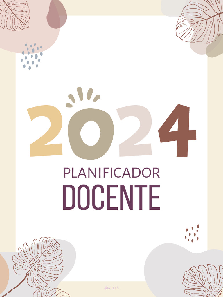 Planificador Docente 2024 Boho | PDF