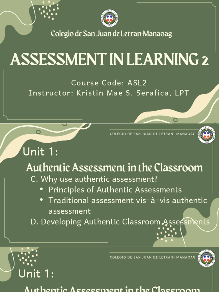 3 Asl2 Lesson 1 Part 3 Prelim | PDF | Educational Assessment | Pedagogy
