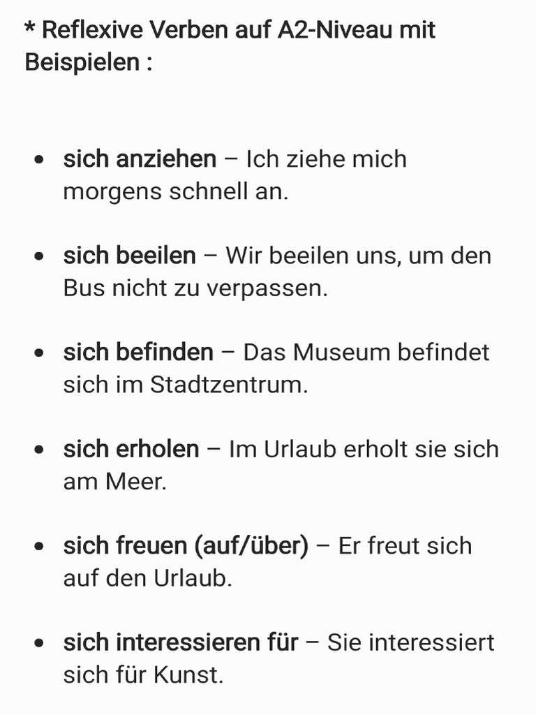 Reflexive Verben | PDF
