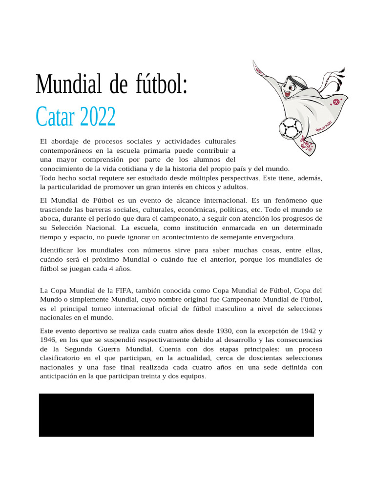 Día Mundial del Fútbol en Catar 2022 | PDF | FIFA Copa del Mundo ...