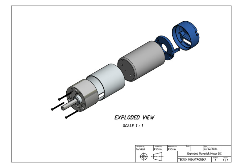 Exploded View of DC Motor | PDF