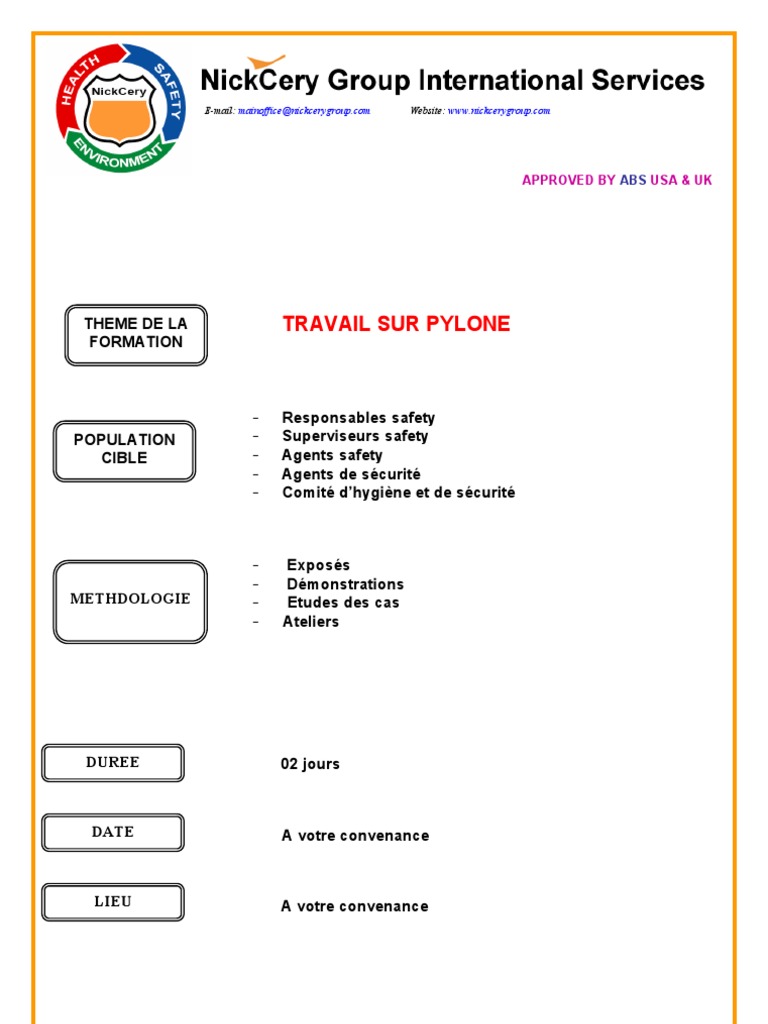 Formation Sécurité Pylône Télécom | PDF | Escalade | Sécurité