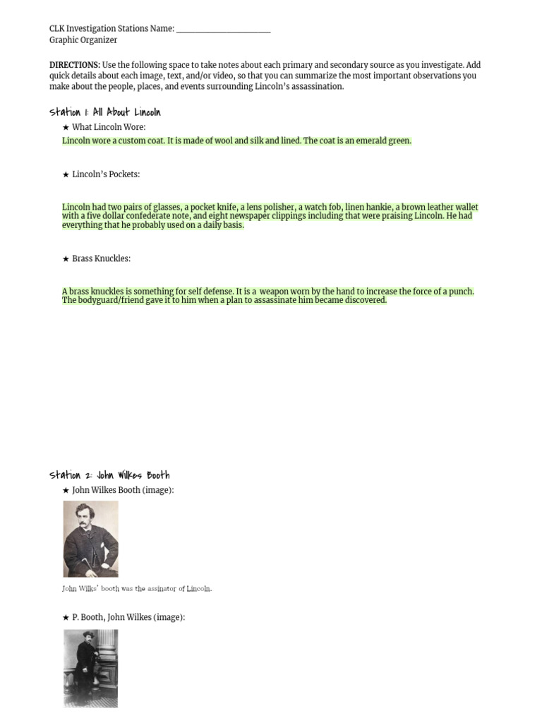 Investigation Stations GO | PDF