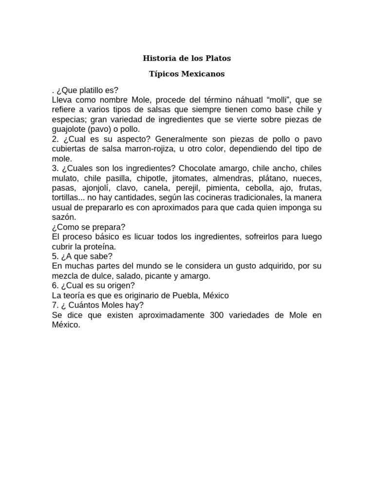 platillo tipico | PDF