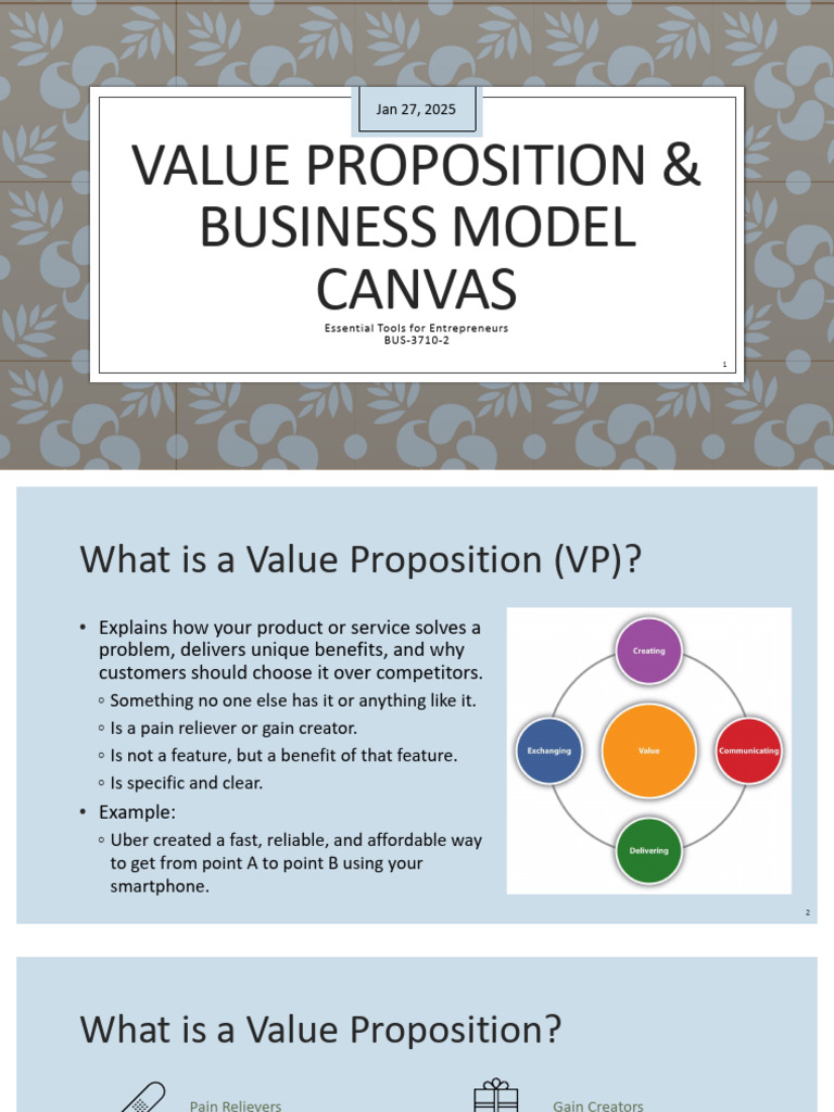 Value Prop and BMC | PDF | Competitive Advantage | Business Model