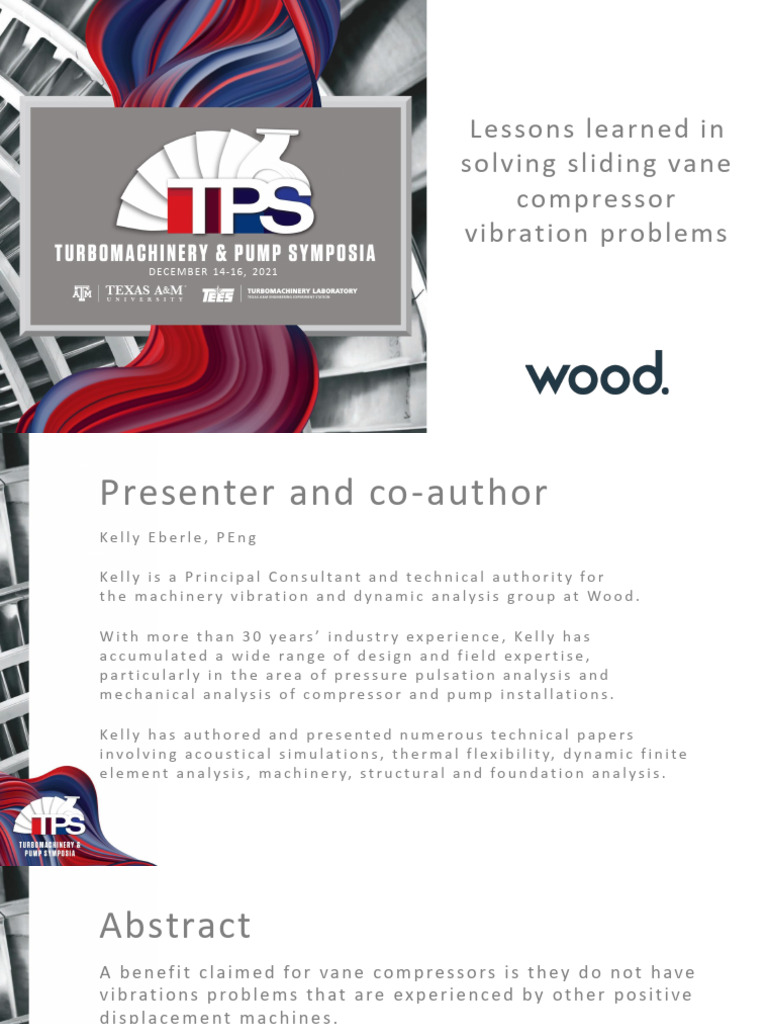 Lessons Learned in Solving Sliding Vane Compressors Vibration Problem | PDF | Frequency ...