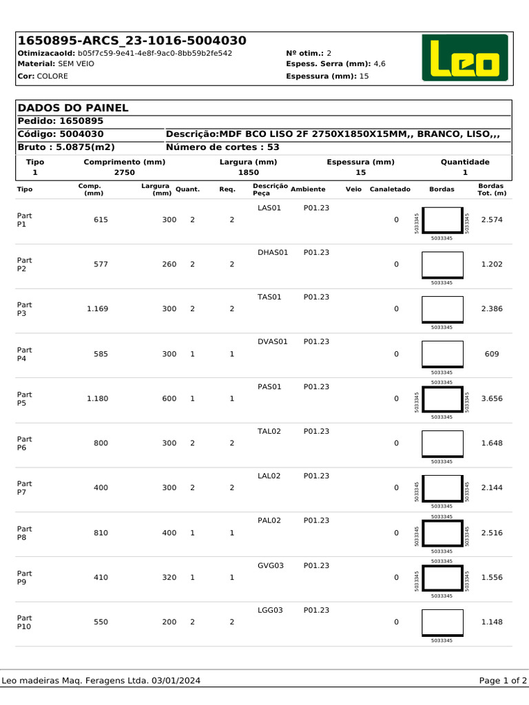 BCO LISO 2F 2750 Sumario | PDF