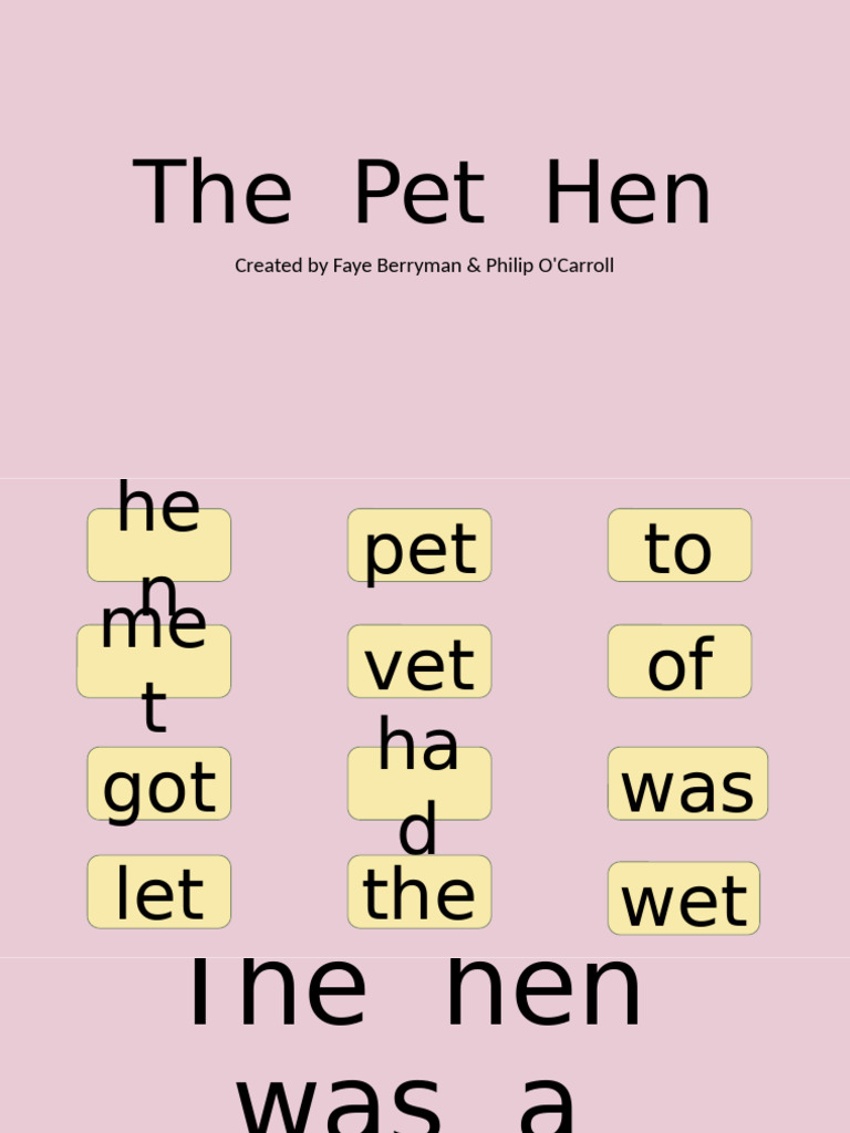 Adventures of a Wet Pet Hen | PDF