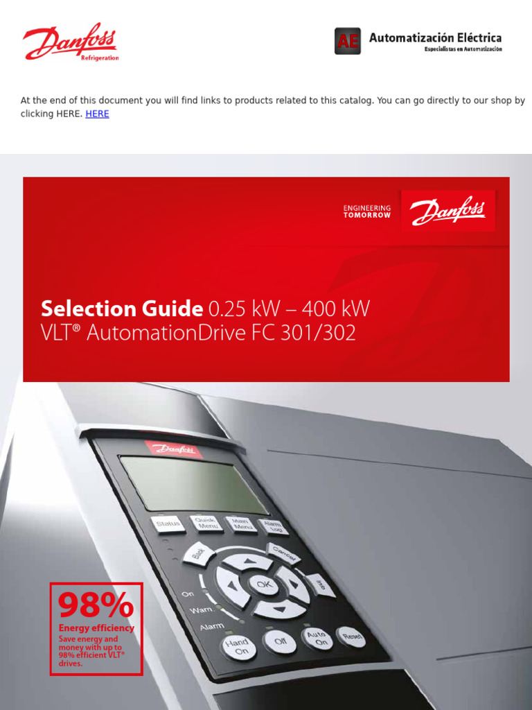 VLT AutomationDrive Selection Guide | PDF | Electric Motor ...