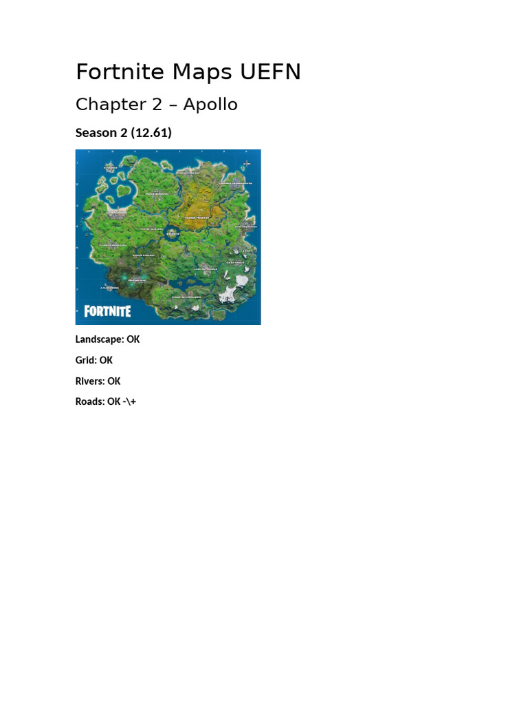 Fortnite Chapter 2 Apollo Map Guide | PDF