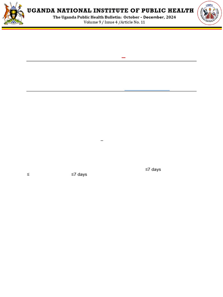 Measles Outbreak Response in Uganda's 7-1-7 Framework | PDF | Measles ...