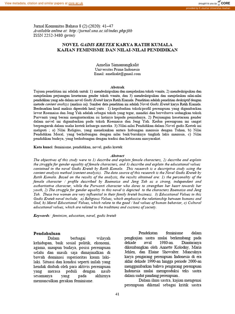 Novel Gadis Kretek Karya Ratih Kumala Ka | PDF