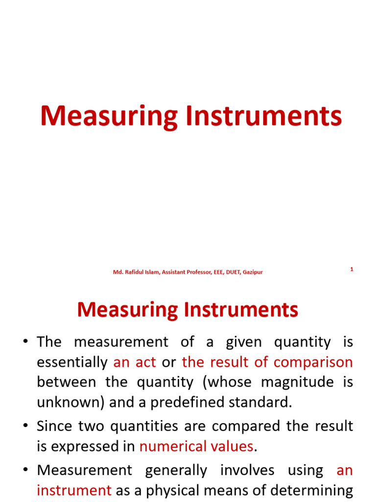 Chapter 1 Measuring Instruments | PDF | Instrumentation | Electrical ... Chapter 1 Measuring Instruments | PDF | Instrumentation | Electrical ...