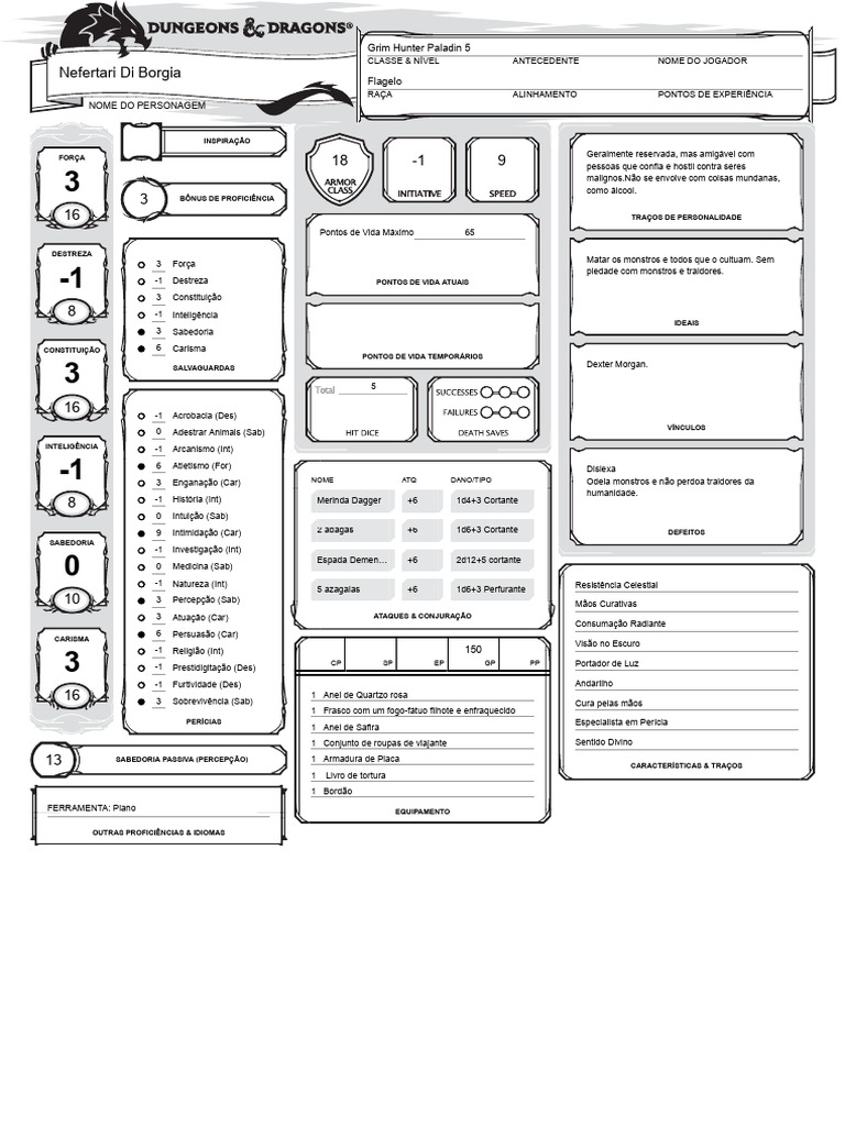 Nefertari Di Borgia: Paladino Grim Hunter | PDF | Tempo