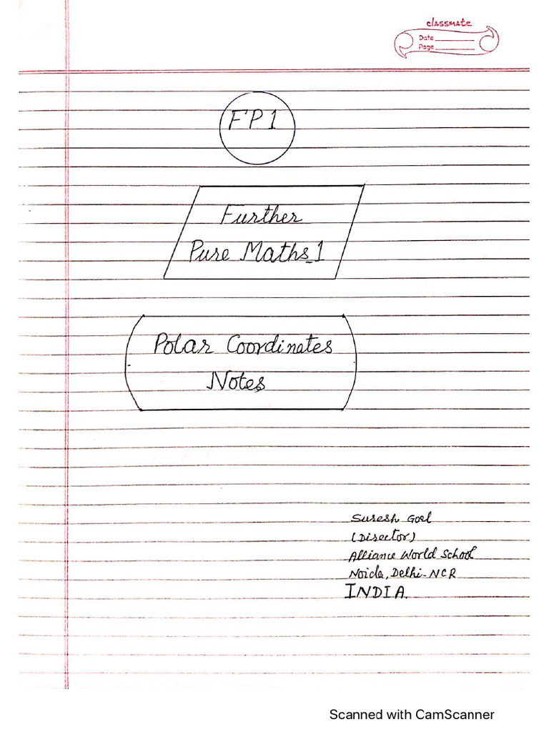 Fp1 Polar Coordinates Notes Pdf