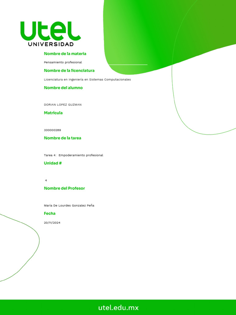 Tarea 4 PP | PDF | Liderazgo | Psicología Social
