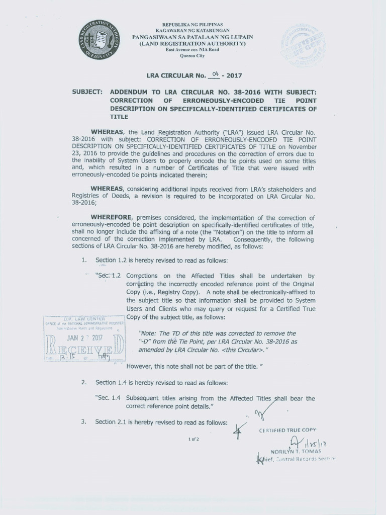Lra Circular No04-2017 | PDF