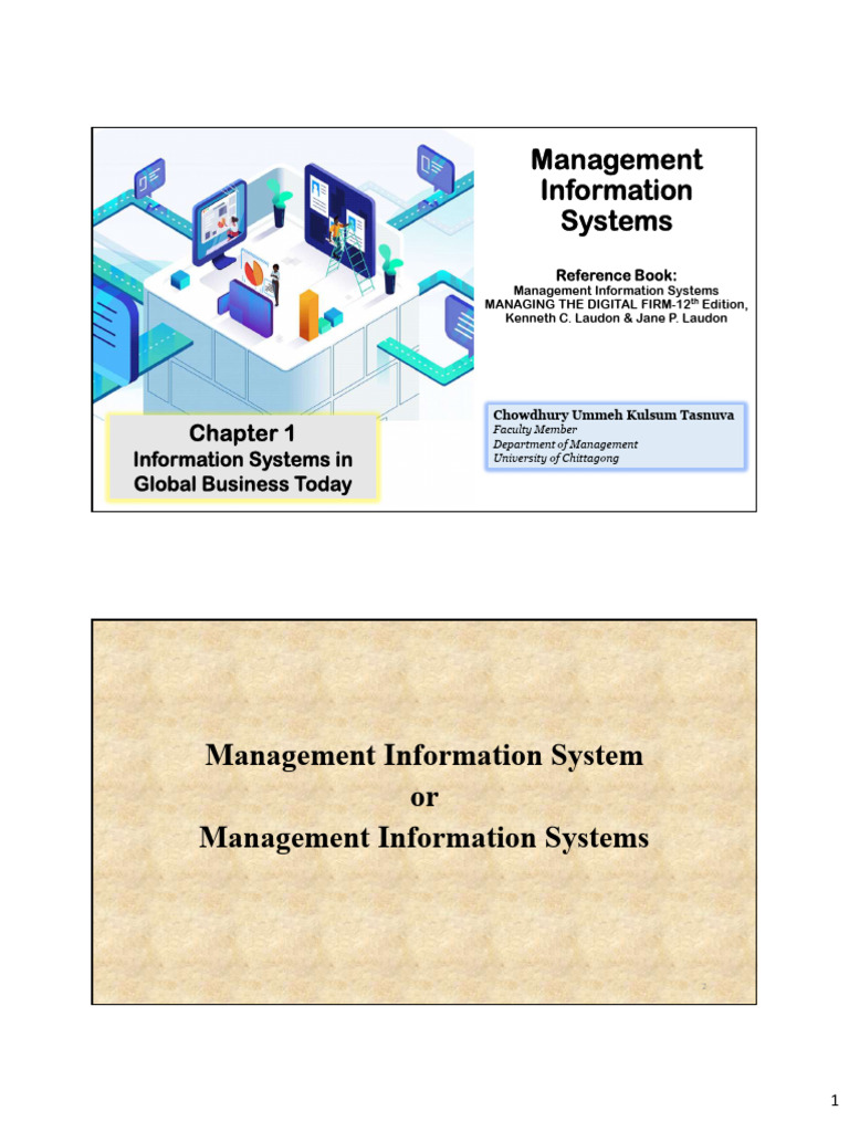 Chapter 1_MIS | PDF | Information System | System
