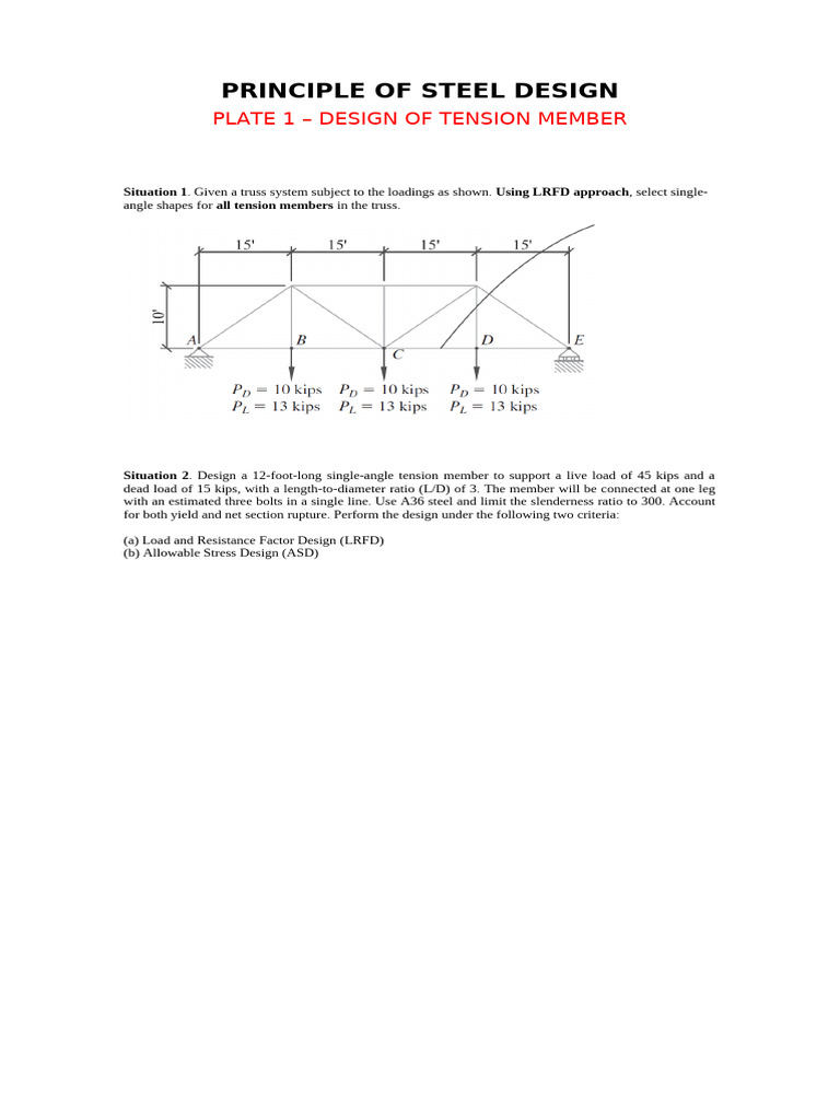 Steel Design: Tension Member Guide | PDF