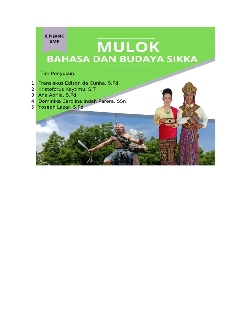 Buku MULOK BAHASA SMP Jadi | PDF