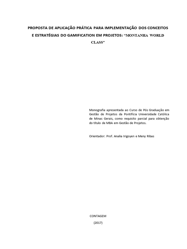 Gamificação em Projetos: Montanha World Class | PDF | Aprendizado