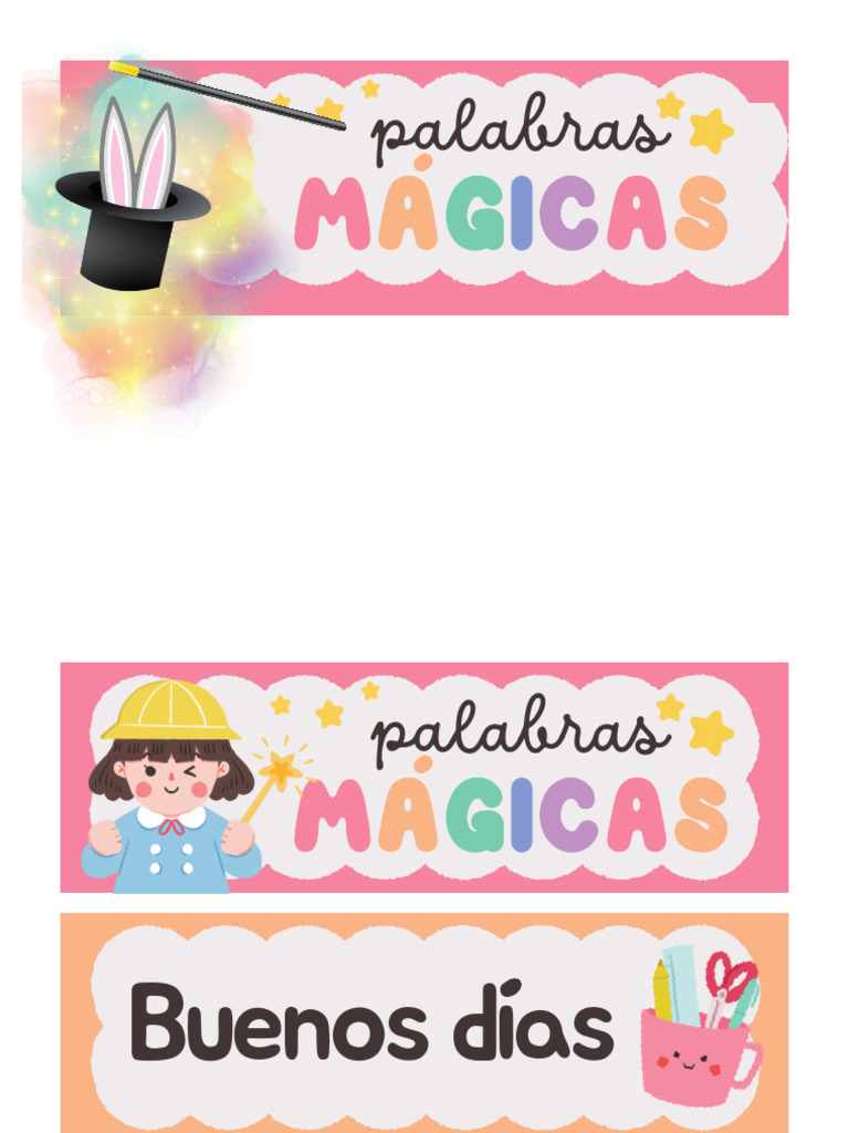 Carteles de Palabras Mágicas PDF | PDF
