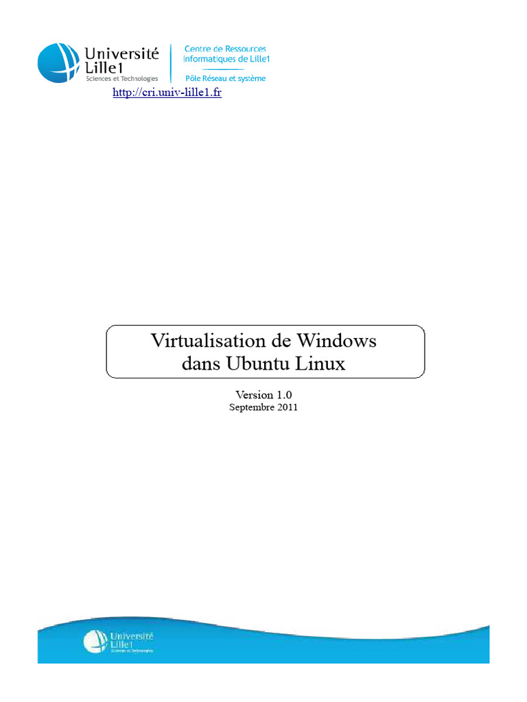 0512 Virtualisation de Windows Dans Ubuntu Linux | PDF | Machine virtuelle | Virtualisation
