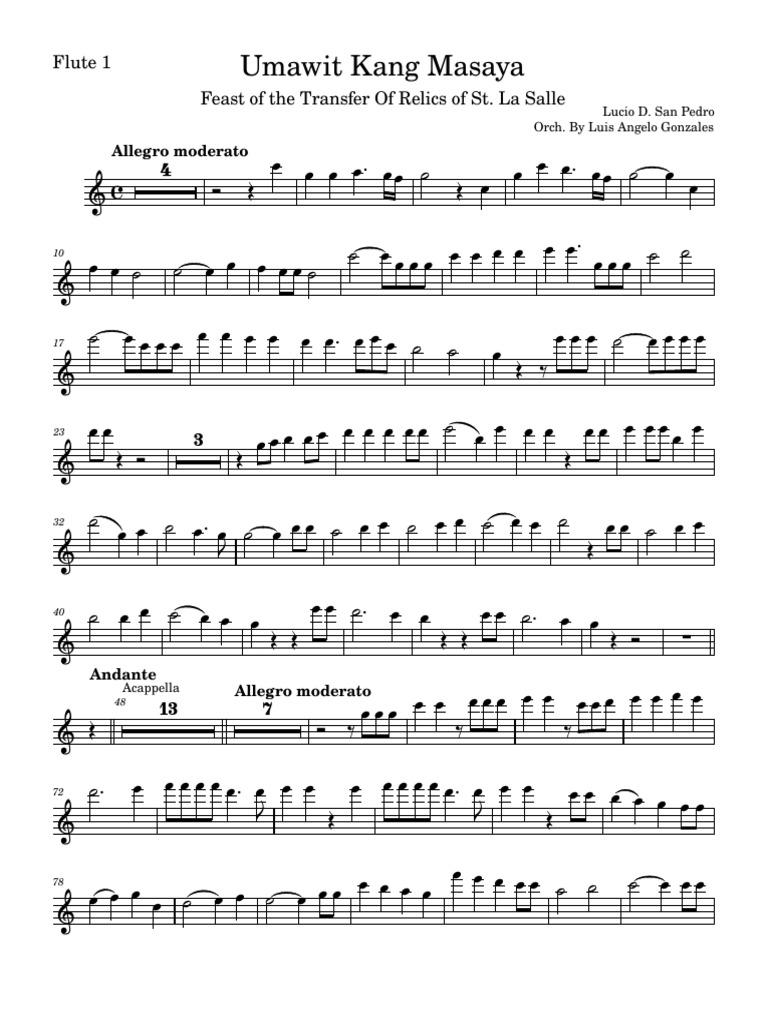 Umawit Kang Masaya Sheet Music | PDF