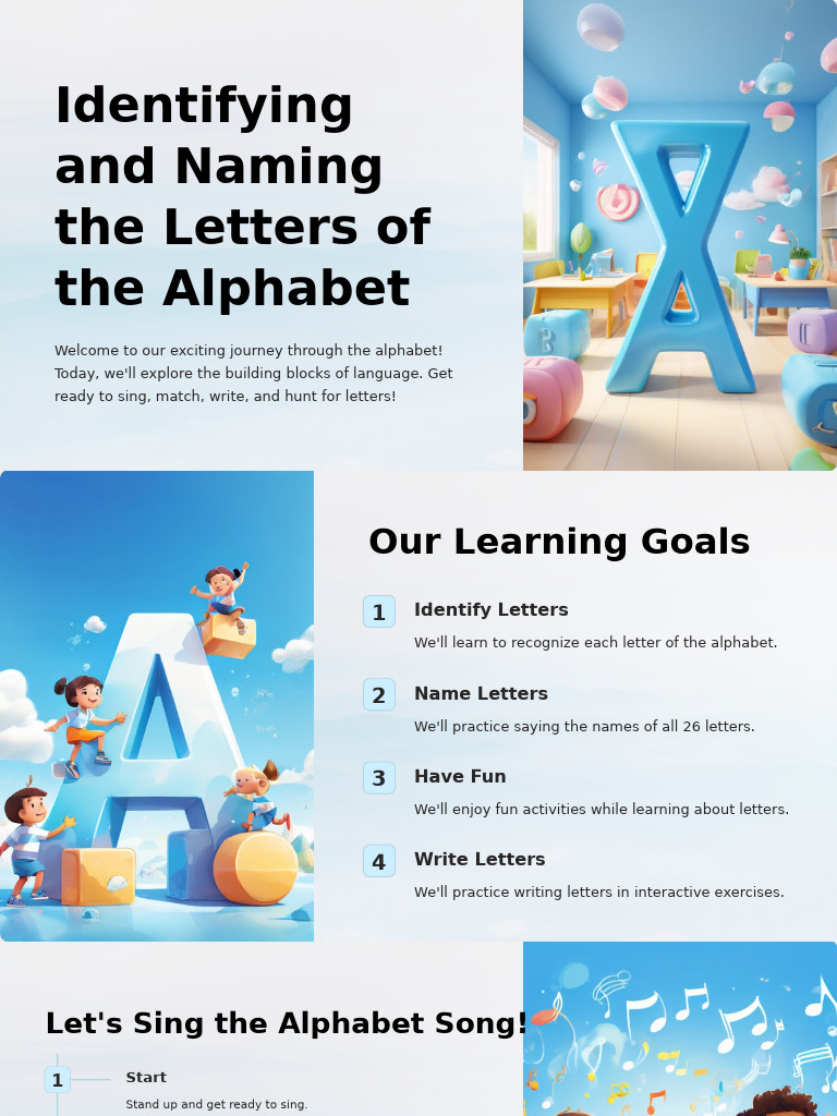 Identifying and Naming The Letters of The Alphabet | PDF | Letter Case