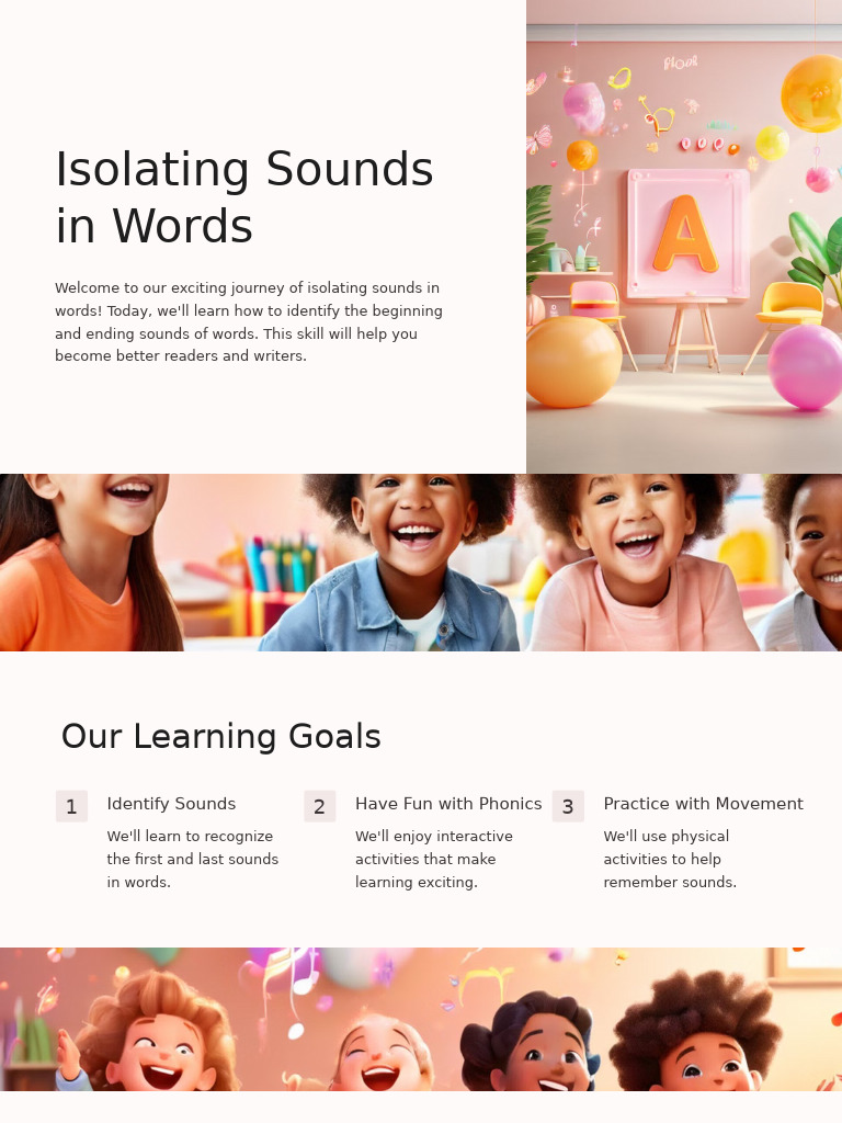 Isolating Sounds in Words | PDF | Phonics | Human Communication