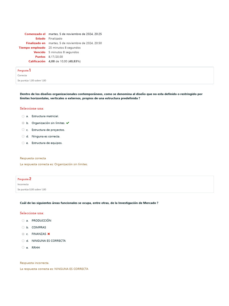 Resultados de Evaluación de Administración | PDF | Business | Planificación