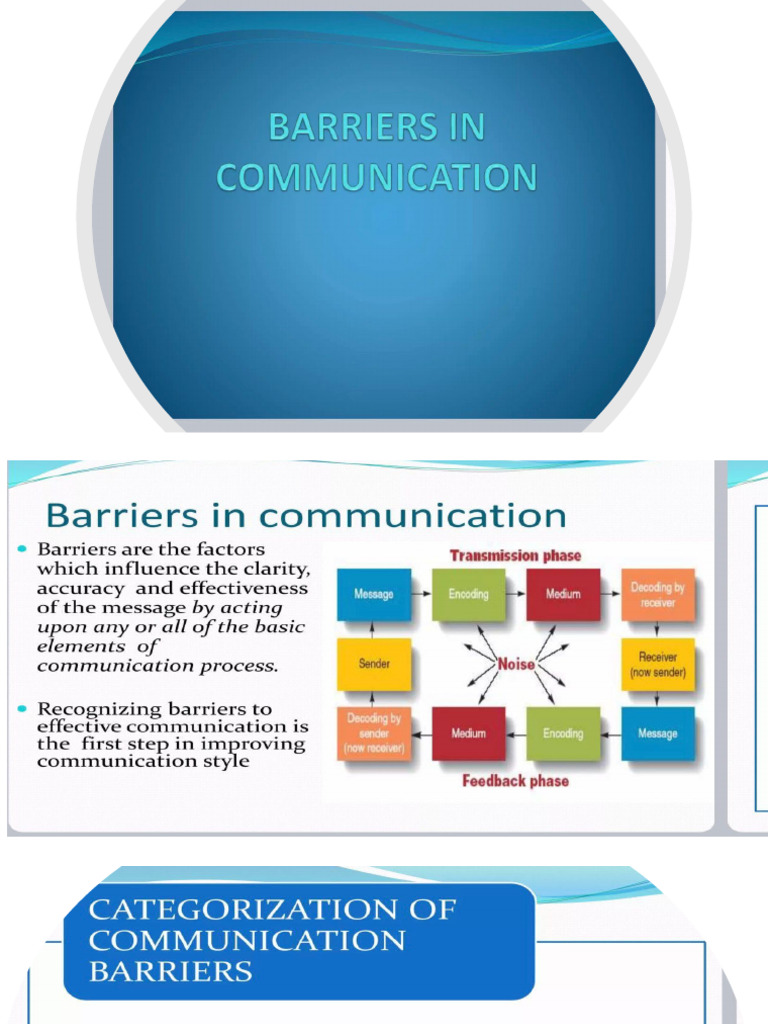 Barriers in Communication | PDF