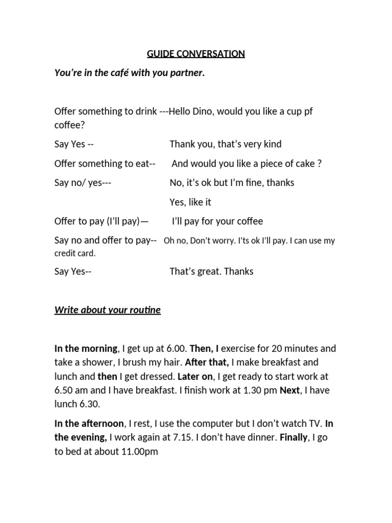 GUIDE CONVERSATION | PDF