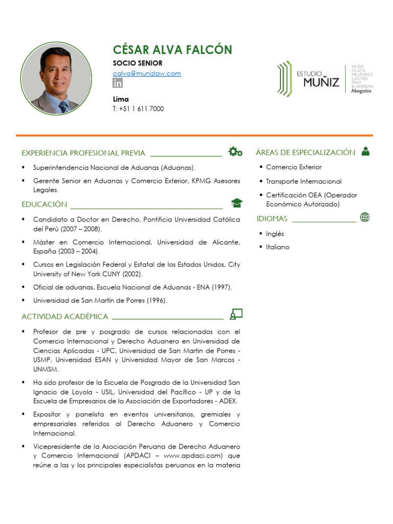 Experto en Comercio Exterior y Aduanas | PDF | aduana | Perú