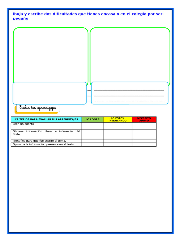 U7 S5 Ficha D4 Plan Lector Cuando Sea Grande | PDF