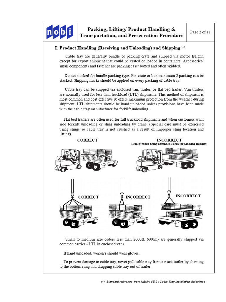 Preservation and Packing Procedure | PDF
