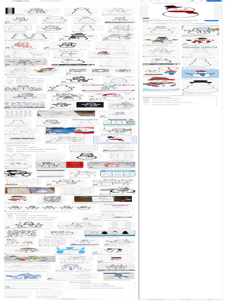 Snowman Outline - Google Search | PDF