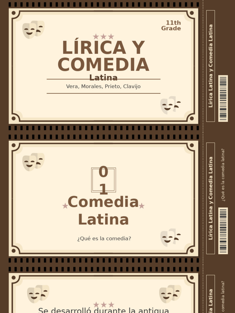Exposición Lírica y Comedia Latina | PDF | Poesía lírica | Comedia